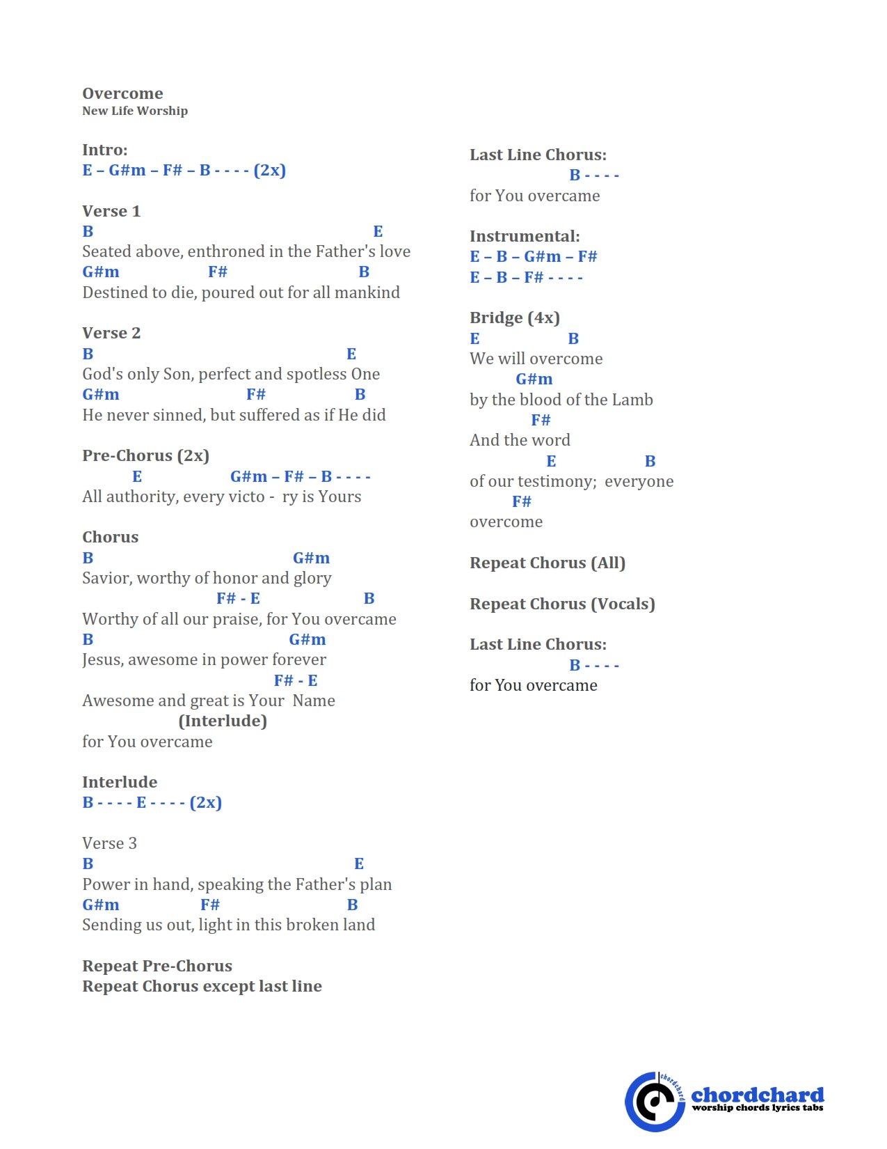 Overcome Beautiful Chords and Lovely Guitar Mp3