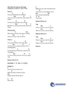 Who Else by Gateway Worship Chords and Lyrics - chordchard.com ...